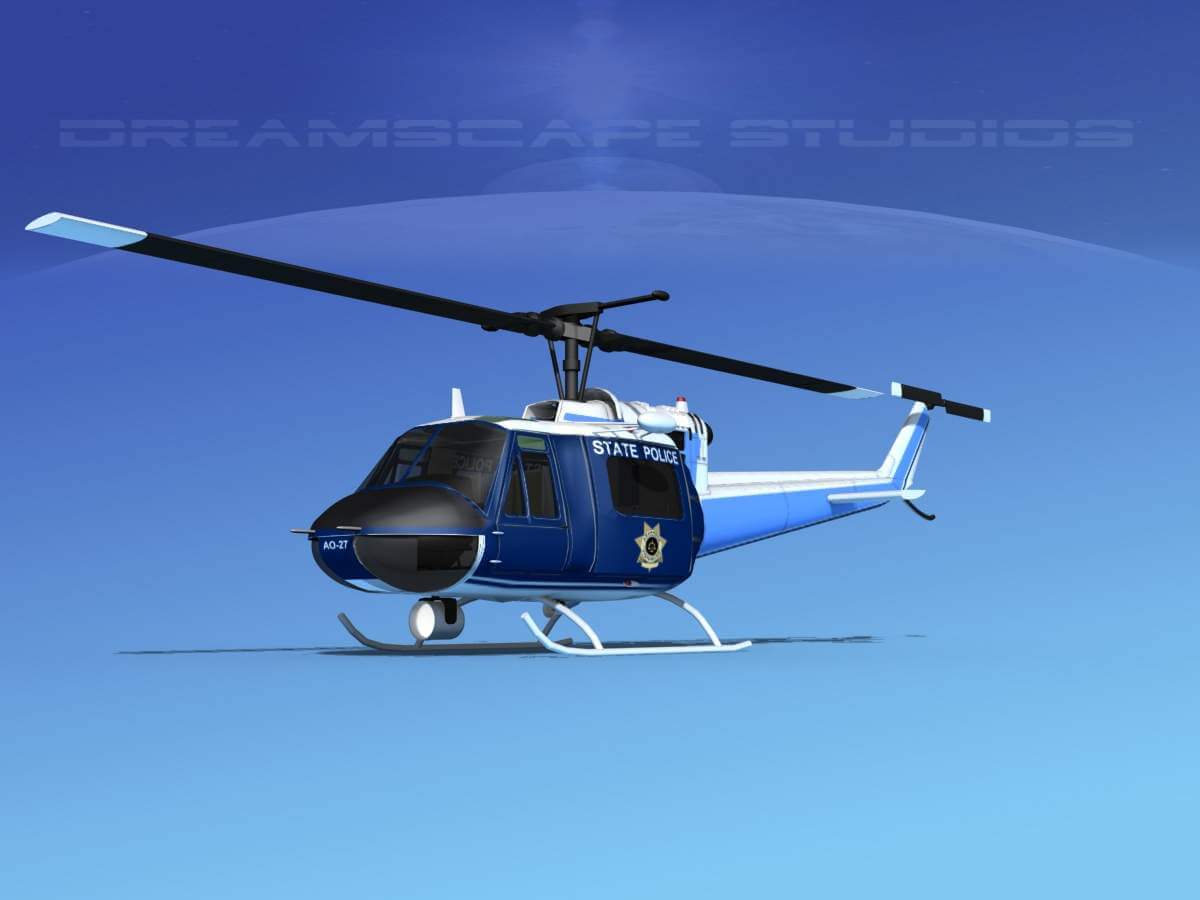 Bell 204 State Police - 3D Model by Dreamscape Studios