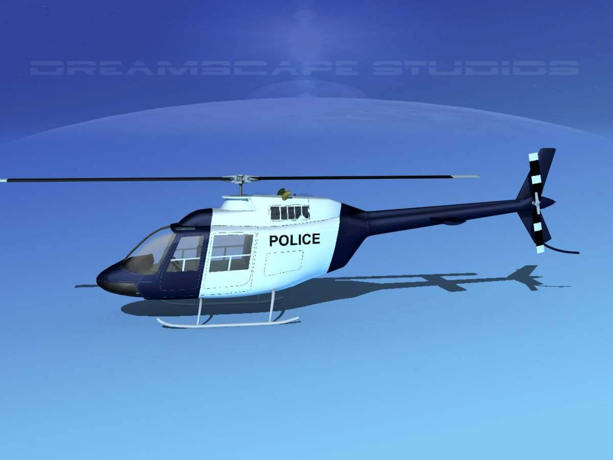 Bell 206 Jet Ranger Police - 3D Model by Dreamscape Studios