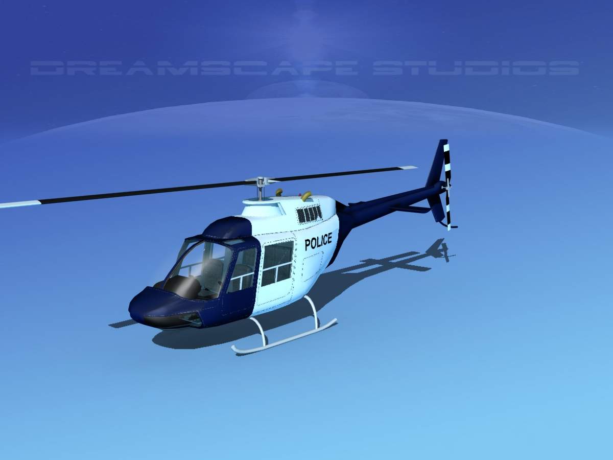 Bell 206 Jet Ranger Police - 3D Model by Dreamscape Studios