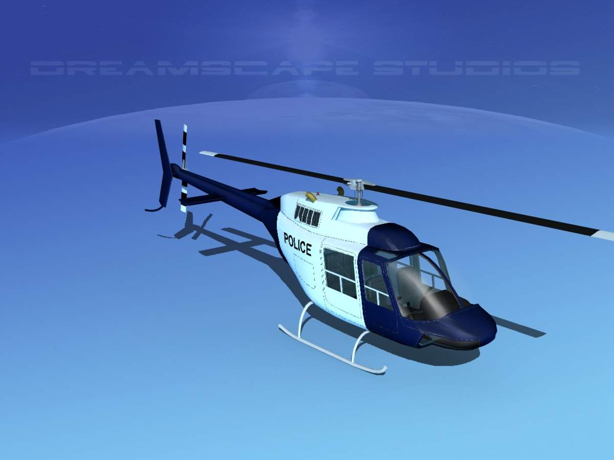 Bell 206 Jet Ranger Police - 3D Model by Dreamscape Studios