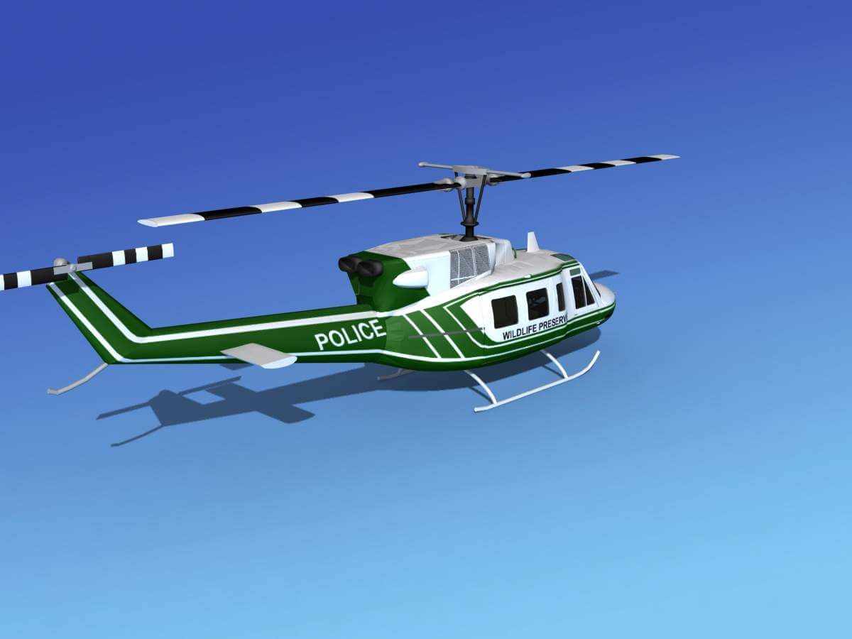 Bell 212 V12 Police - 3D Model by Dreamscape Studios