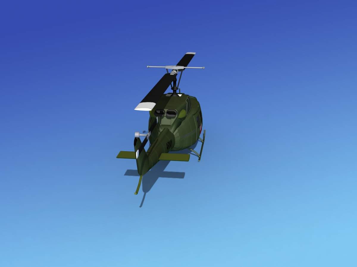 Bell UH-1N V09 US Army Medevac 1 3D Model by Dreamscape Studios