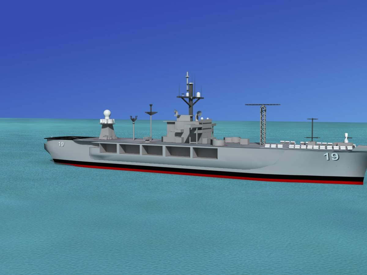 Blue Ridge Class LCC-19 USS Blue Ridge 3D Model by Dreamscape Studios