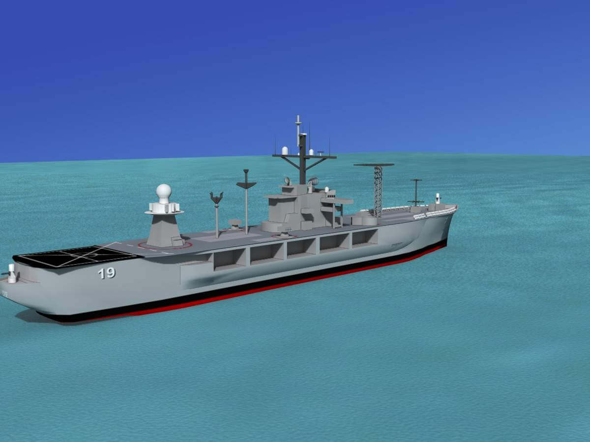 Blue Ridge Class LCC-19 USS Blue Ridge 3D Model by Dreamscape Studios