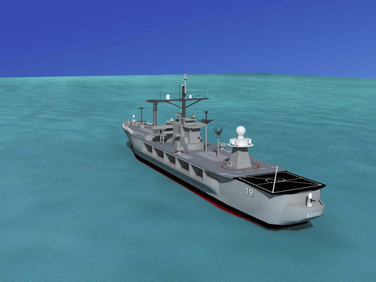 Blue Ridge Class LCC-19 USS Blue Ridge 3D Model by Dreamscape Studios