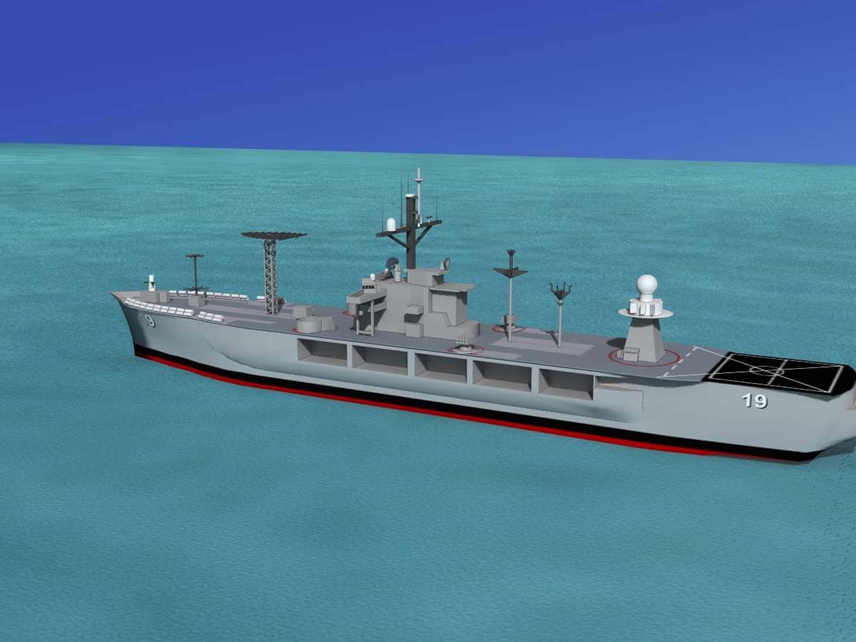 Blue Ridge Class LCC-19 USS Blue Ridge 3D Model by Dreamscape Studios