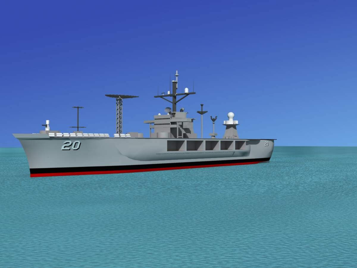 Blue Ridge Class LCC-20 USS Mount Whitney 3D Model by Dreamscape Studios