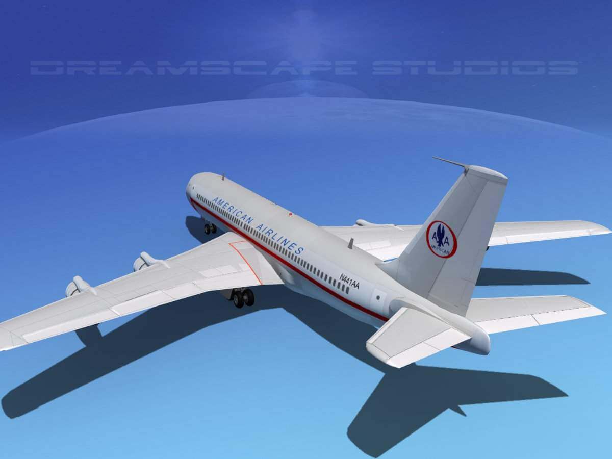 Boeing 707 American Airlines - 3D Model by Dreamscape Studios