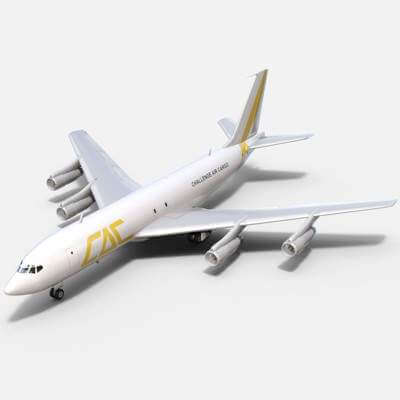 Boeing 707 Challenge Air Cargo - 3D Model by Dreamscape Studios