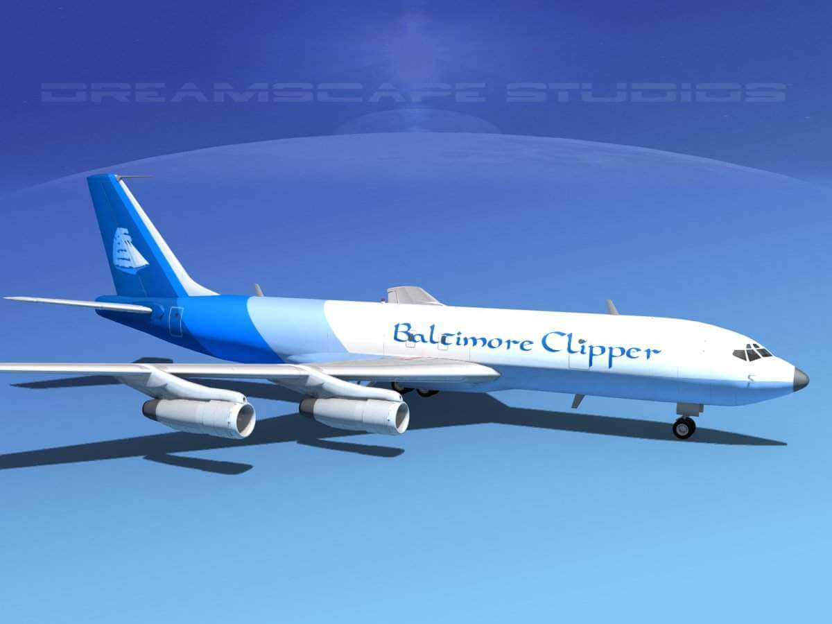 Boeing 707 Clipper - 3D Model by Dreamscape Studios