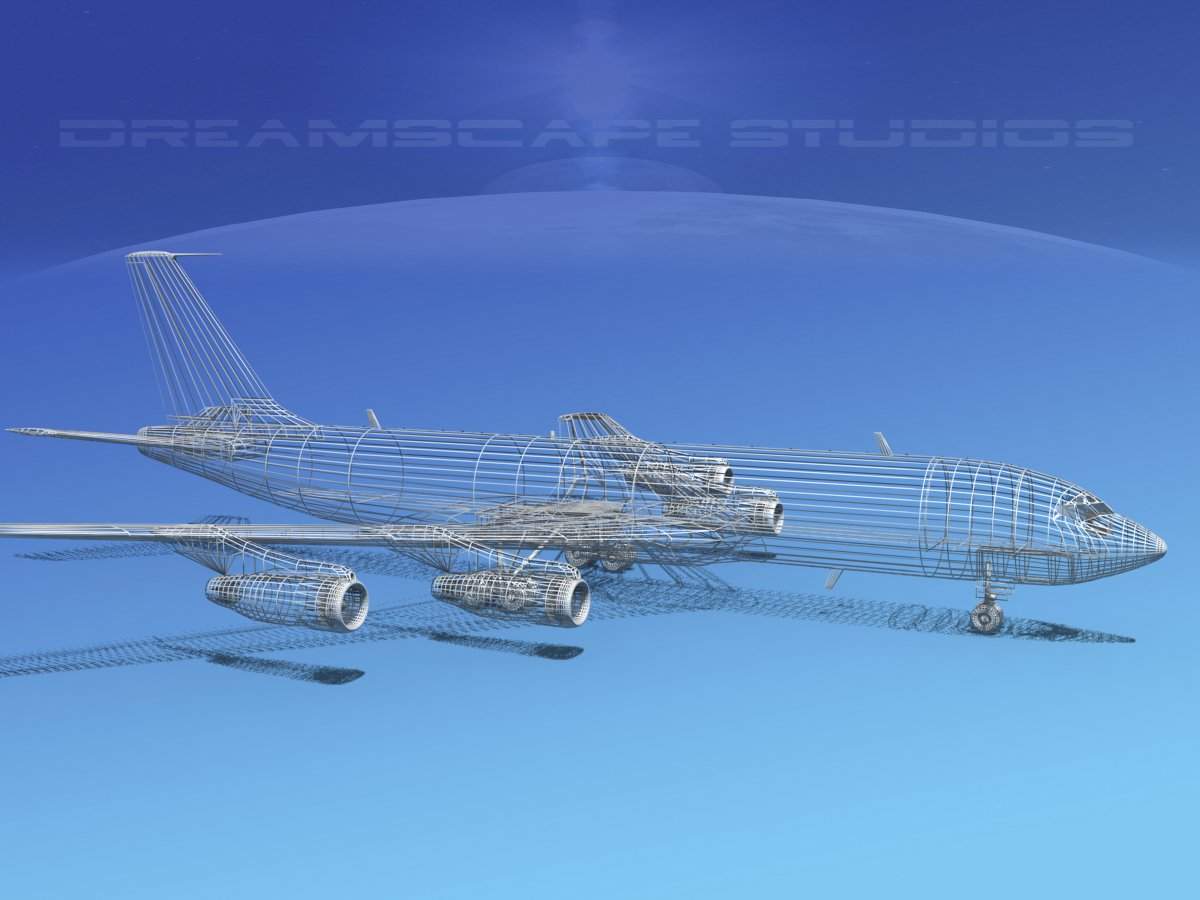 Boeing 707 Emerson Air Cargo - 3D Model by Dreamscape Studios