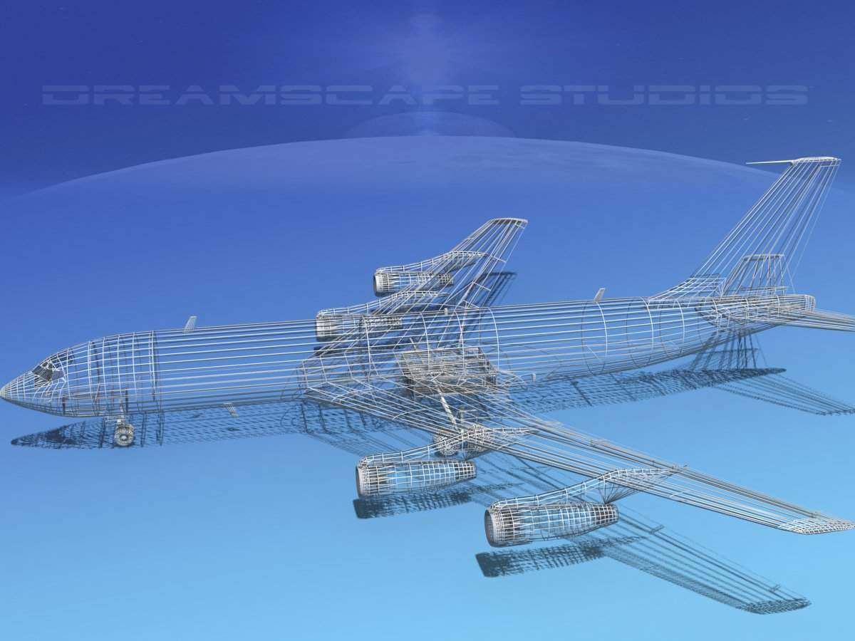 Boeing 707 Emerson Air Cargo - 3D Model by Dreamscape Studios