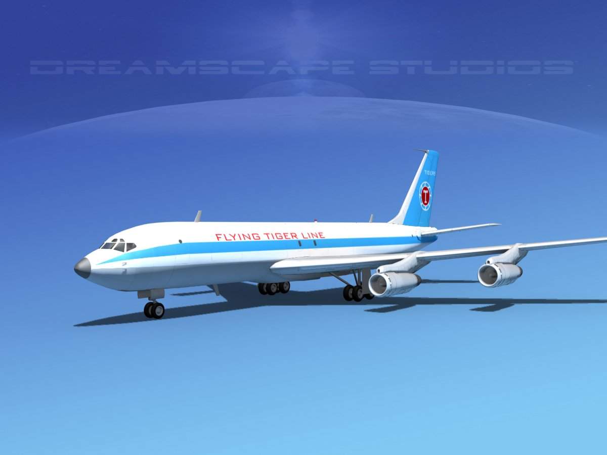 Boeing 707 Flying Tigers - 3D Model by Dreamscape Studios