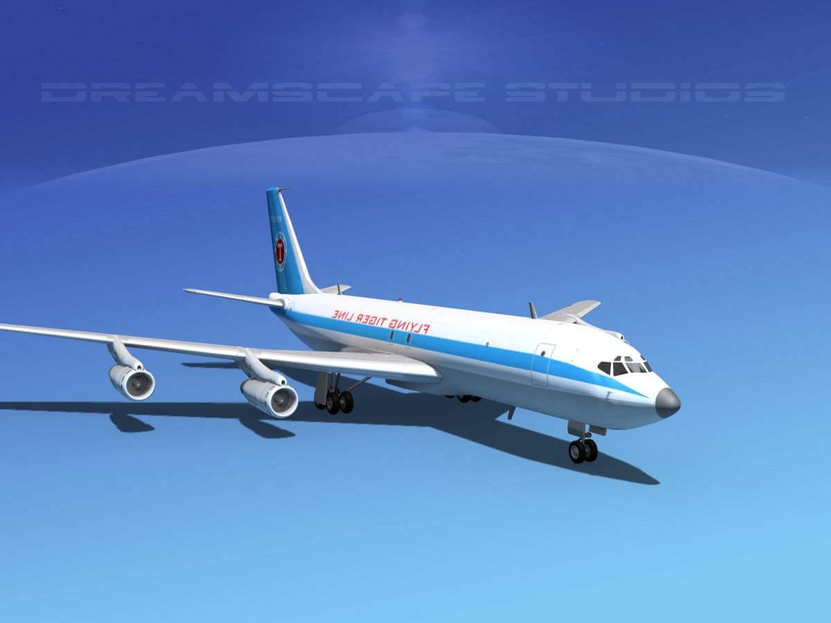 Boeing 707 Flying Tigers - 3D Model by Dreamscape Studios