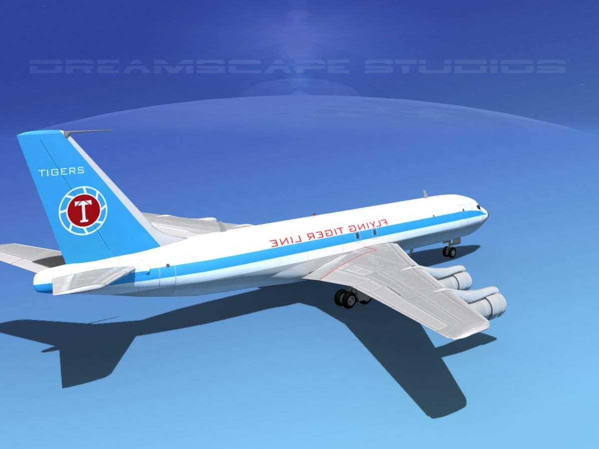Boeing 707 Flying Tigers - 3D Model by Dreamscape Studios