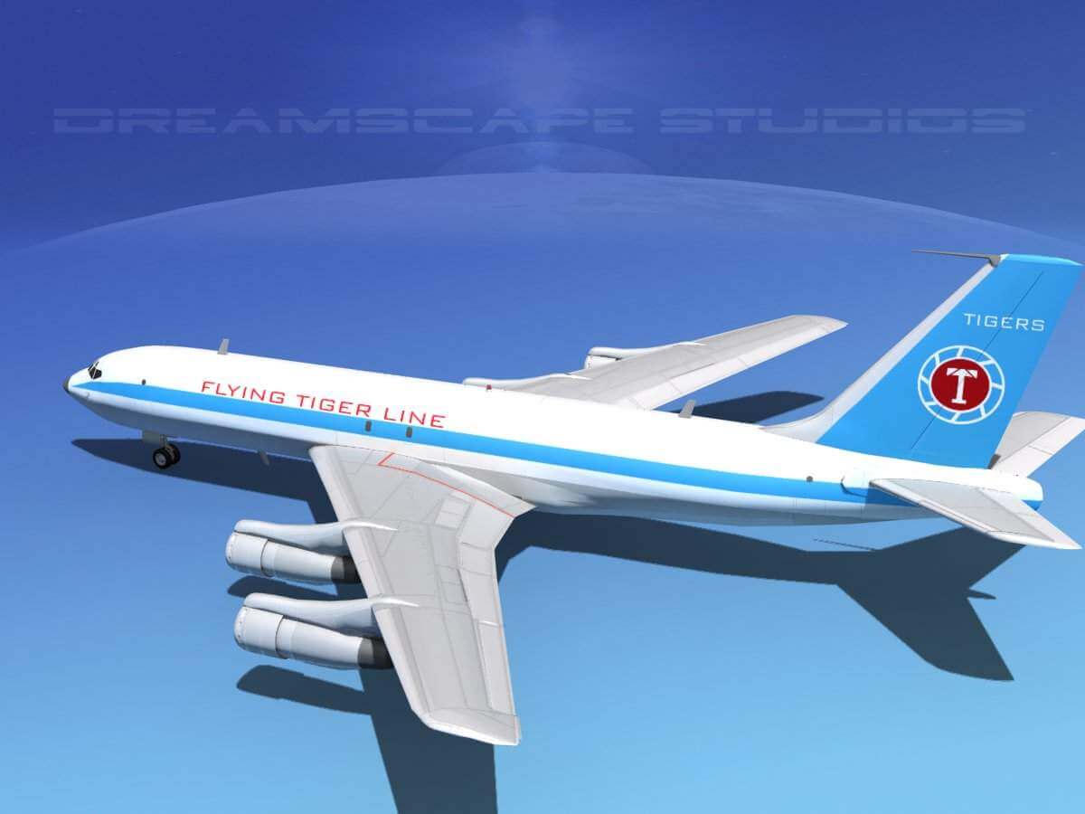 Boeing 707 Flying Tigers - 3D Model by Dreamscape Studios