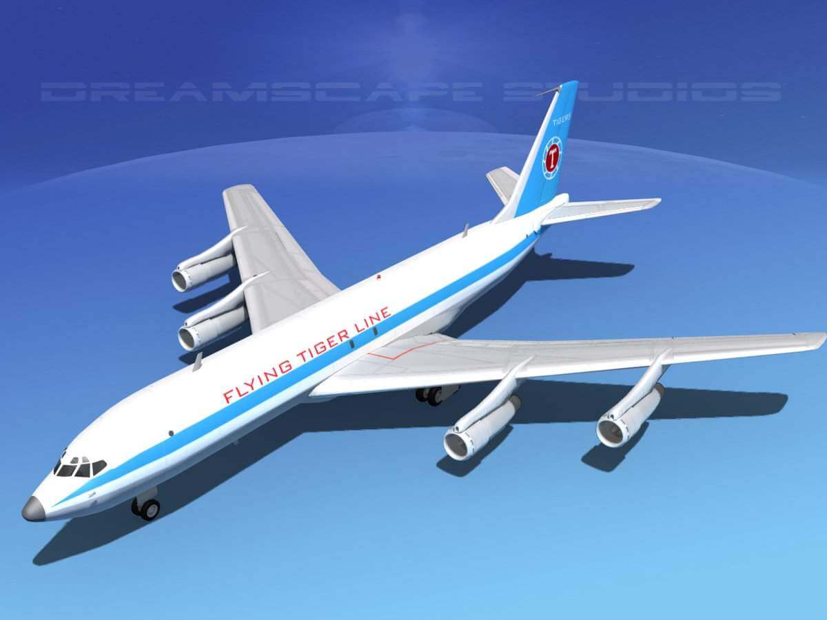Boeing 707 Flying Tigers - 3D Model by Dreamscape Studios