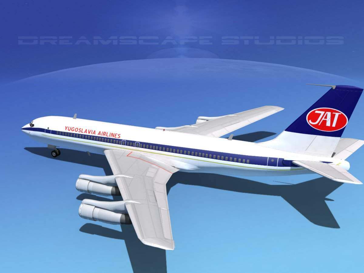 Boeing 707 JAT Yugoslav Airlines - 3D Model by Dreamscape Studios