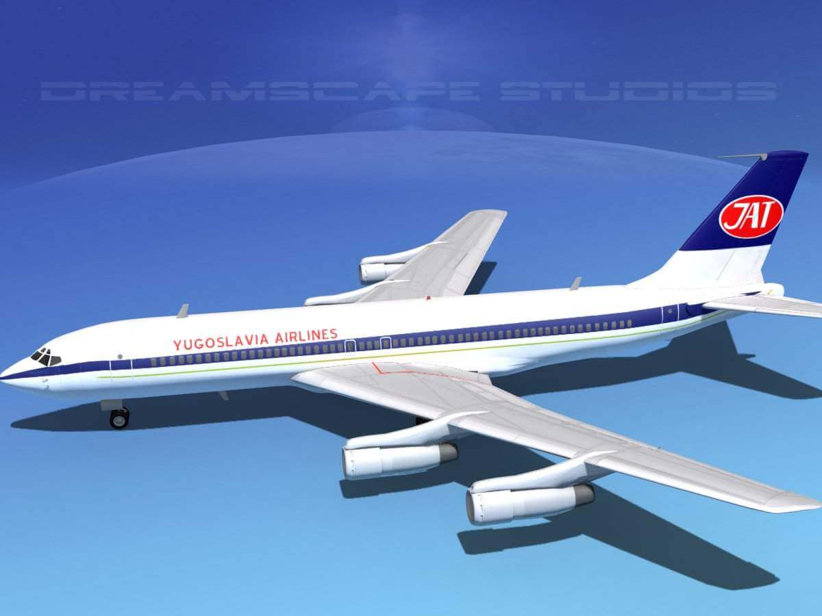 Boeing 707 JAT Yugoslav Airlines - 3D Model by Dreamscape Studios
