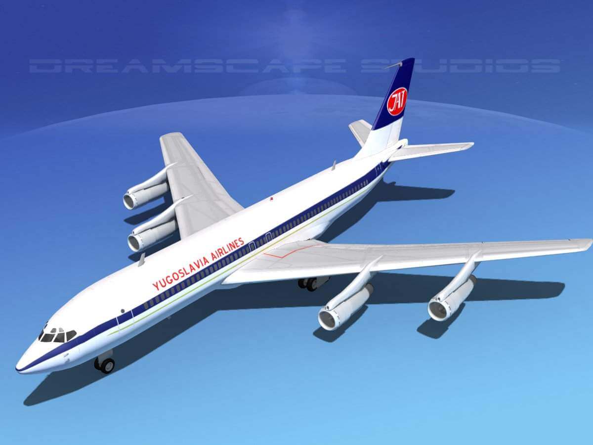 Boeing 707 JAT Yugoslav Airlines - 3D Model by Dreamscape Studios