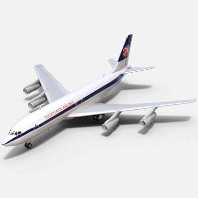 Boeing 707 JAT Yugoslav Airlines - 3D Model by Dreamscape Studios