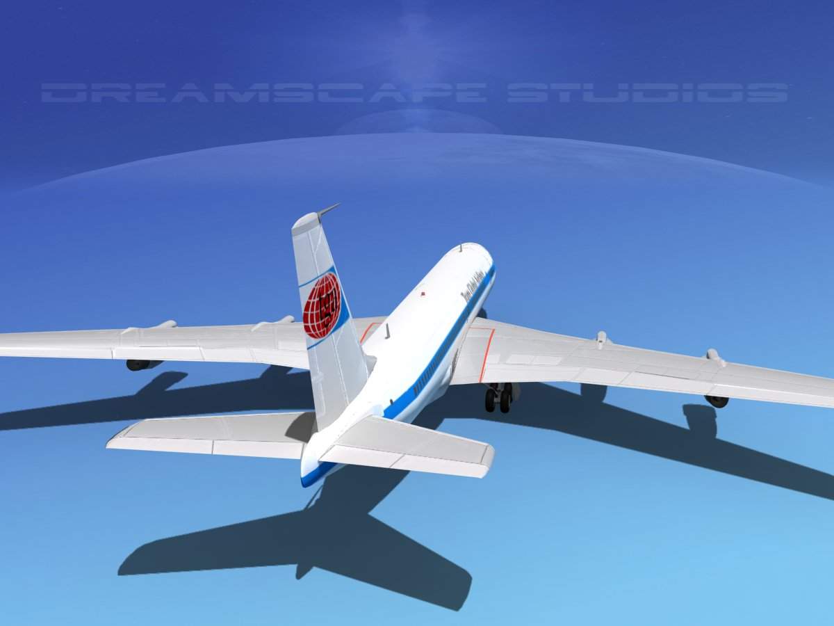 Boeing 707 Trans Global Airlines - 3D Model by Dreamscape Studios