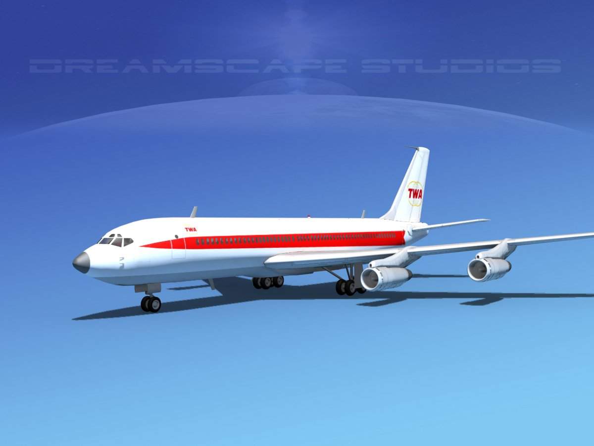 Boeing 707 TWA - 3D Model by Dreamscape Studios