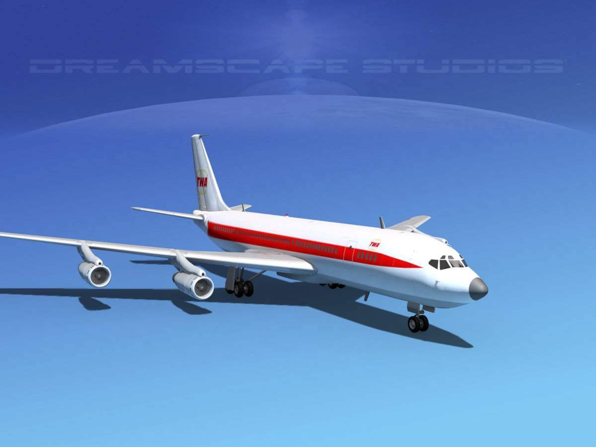 Boeing 707 TWA - 3D Model by Dreamscape Studios