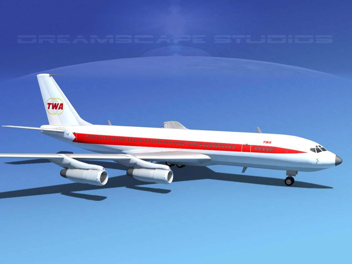 Boeing 707 TWA - 3D Model by Dreamscape Studios