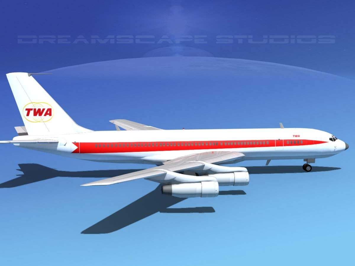 Boeing 707 TWA - 3D Model by Dreamscape Studios