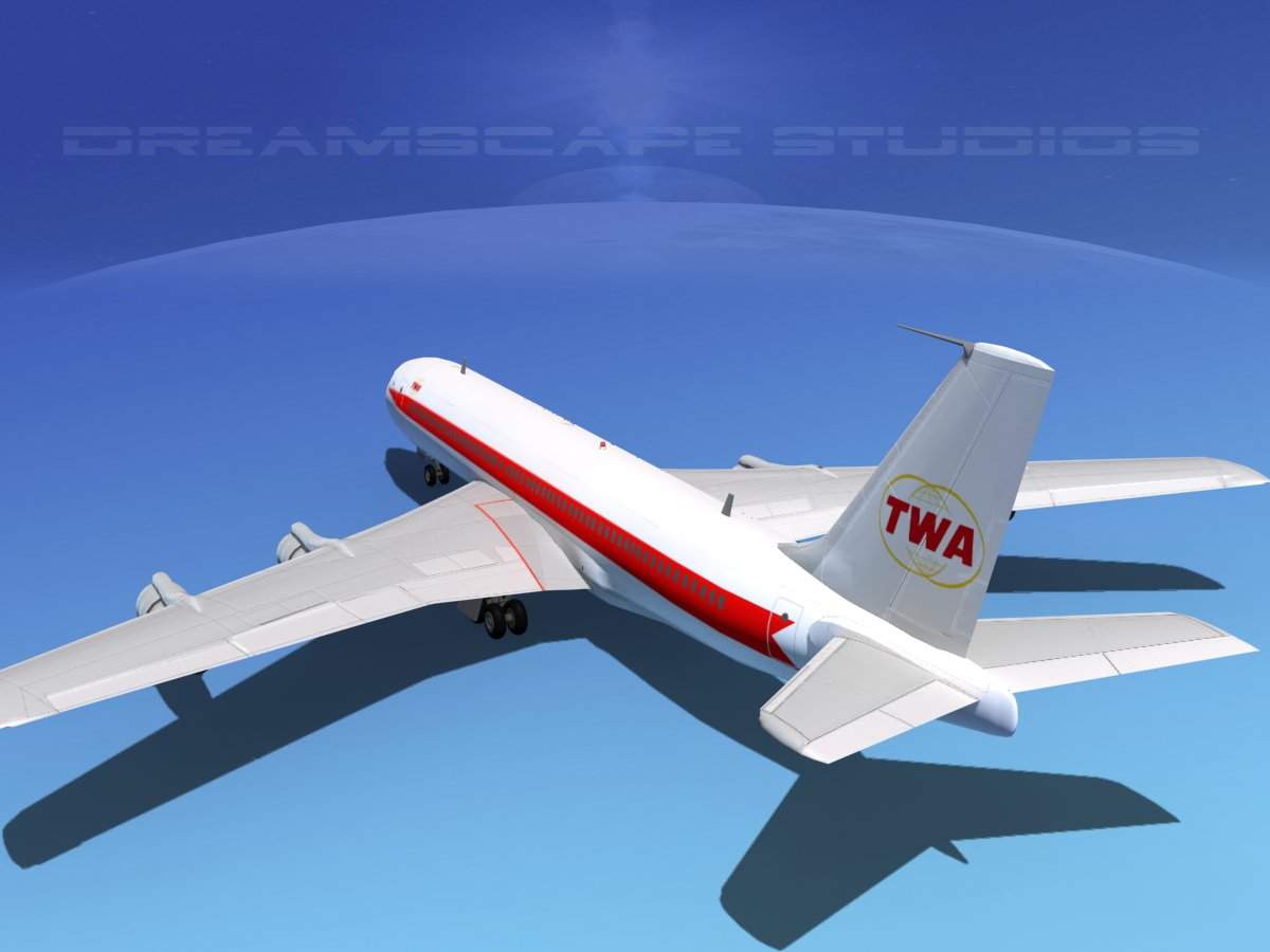 Boeing 707 TWA - 3D Model by Dreamscape Studios