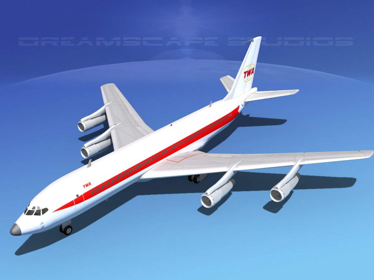 Boeing 707 TWA - 3D Model by Dreamscape Studios