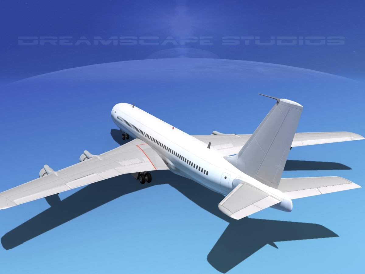 Boeing 707 Unmarked - 3D Model by Dreamscape Studios
