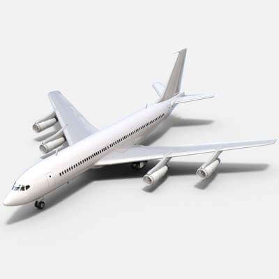 Boeing 707 Unmarked - 3D Model by Dreamscape Studios
