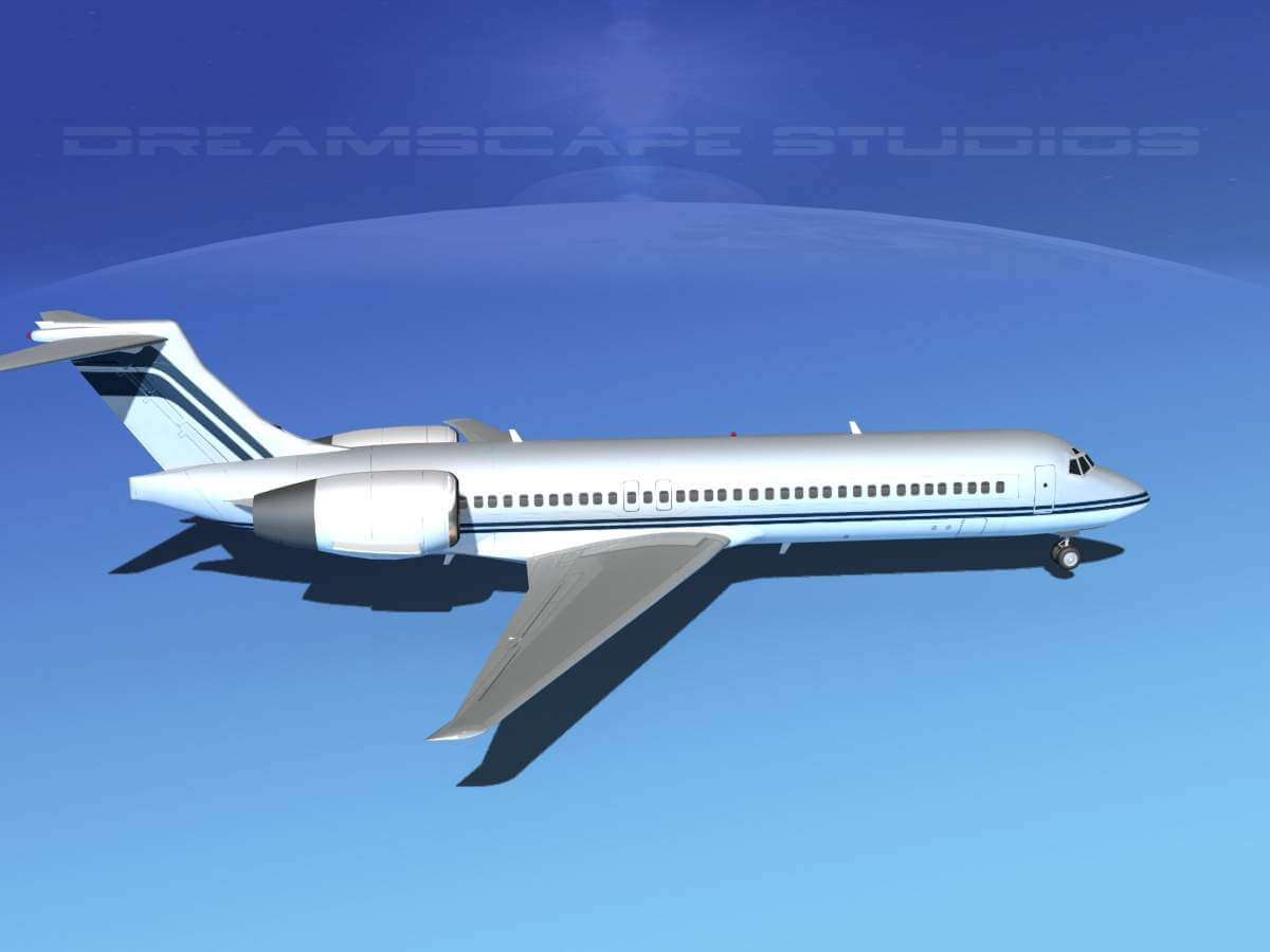 Boeing 717-200 Corporate 3D Model by Dreamscape Studios