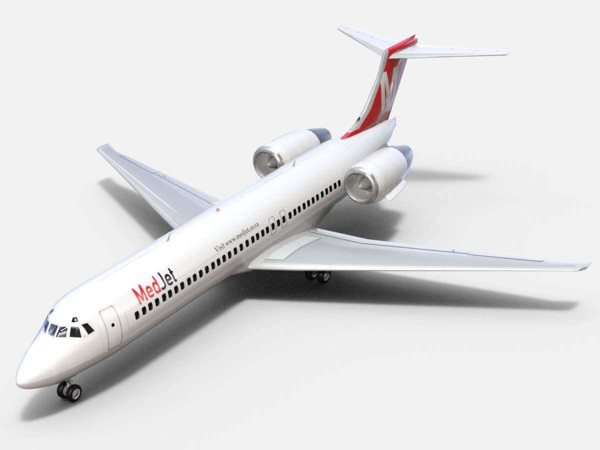Boeing 717-200 Med Jet 3D Model by Dreamscape Studios