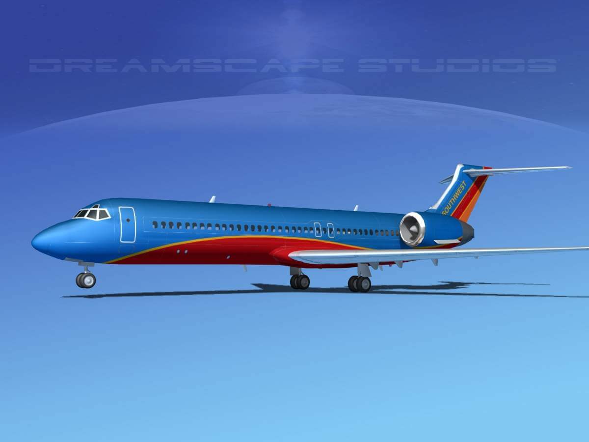 Boeing 717-200 Southwest Airlines 3D Model by Dreamscape Studios