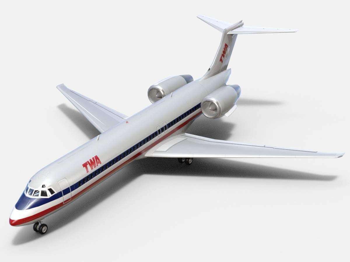 Boeing 717-200 TWA 3D Model by Dreamscape Studios