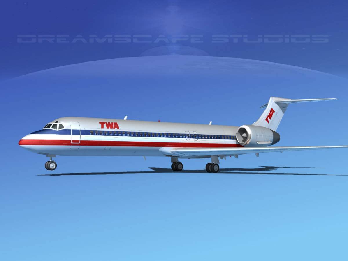 Boeing 717-200 TWA 3D Model by Dreamscape Studios