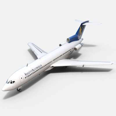 Boeing 727-200 Ansett Airlines 3D Model by Dreamscape Studios