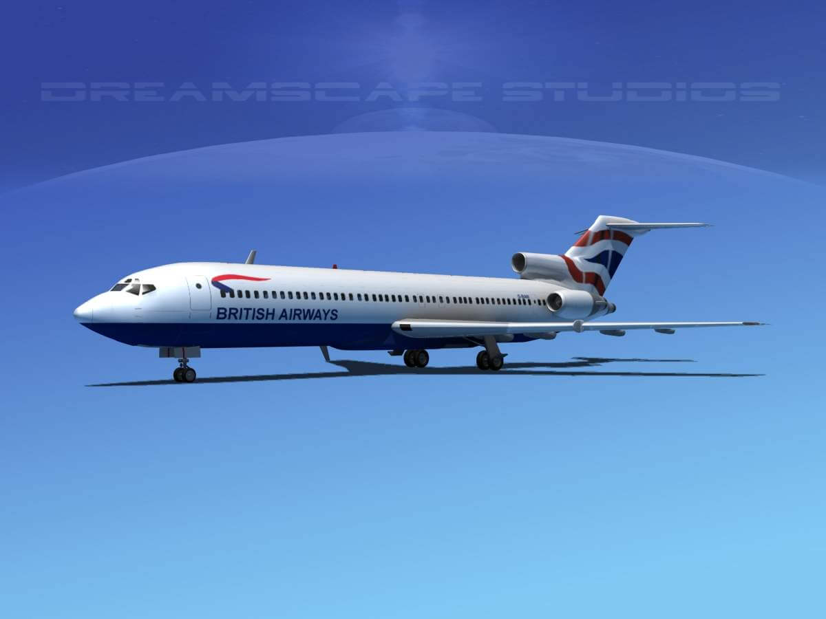 Boeing 727-200 British Airways 3D Model by Dreamscape Studios
