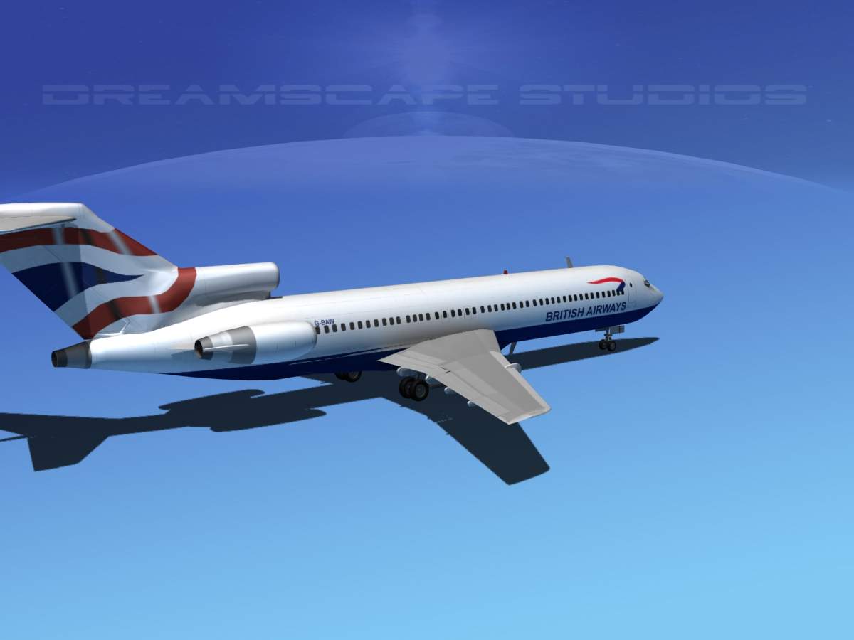 Boeing 727-200 British Airways 3D Model by Dreamscape Studios