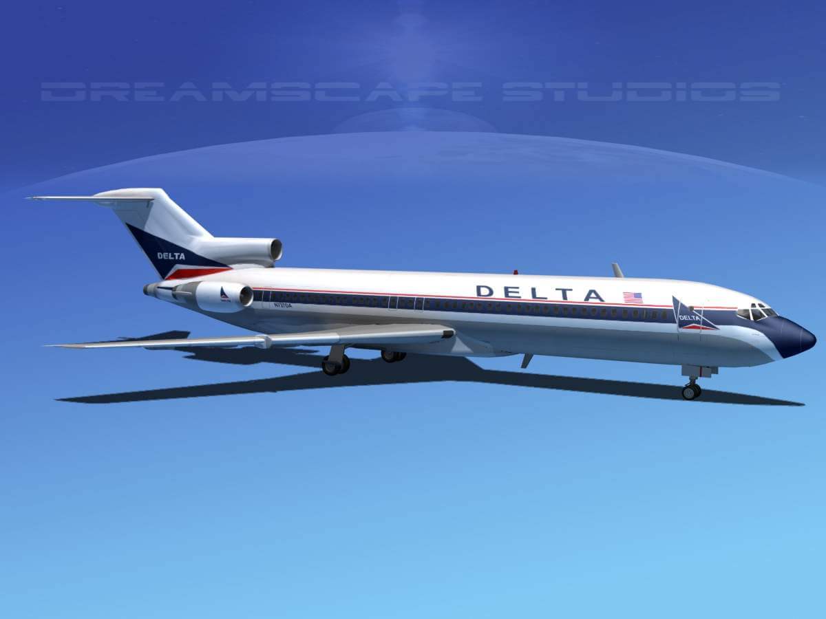 Boeing 727-200 Delta Airlines 3D Model by Dreamscape Studios