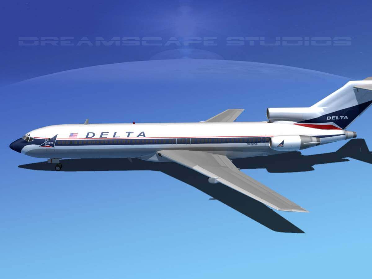 Boeing 727-200 Delta Airlines 3D Model by Dreamscape Studios