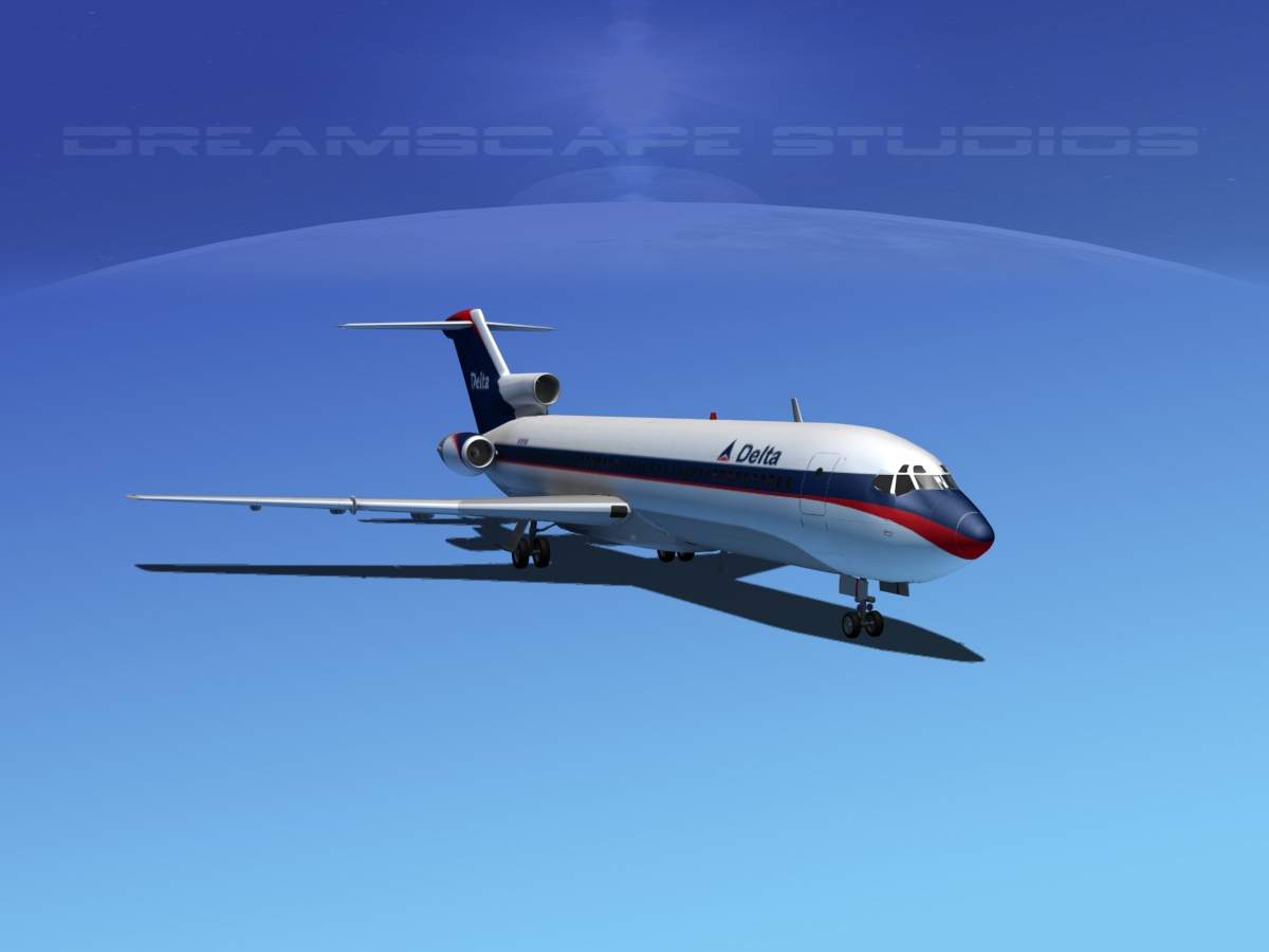 Boeing 727-200 Delta Airlines 3D Model by Dreamscape Studios