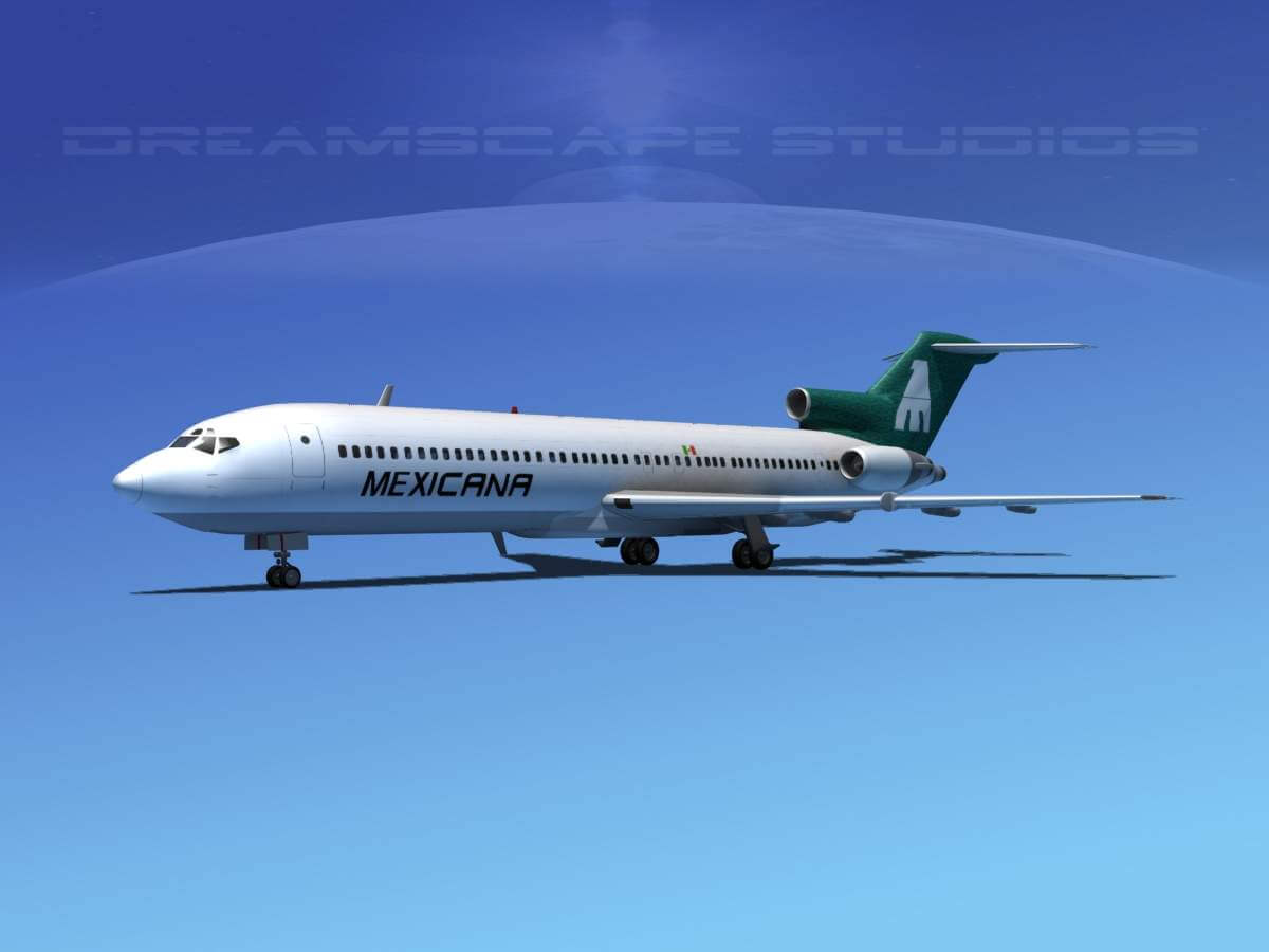 Boeing 727-200 Mexicana 3D Model by Dreamscape Studios