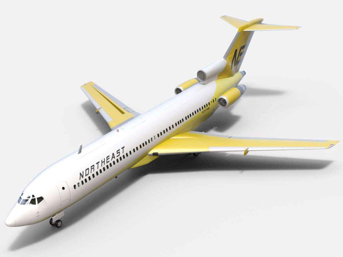 Boeing 727-200 Northeast 3D Model by Dreamscape Studios