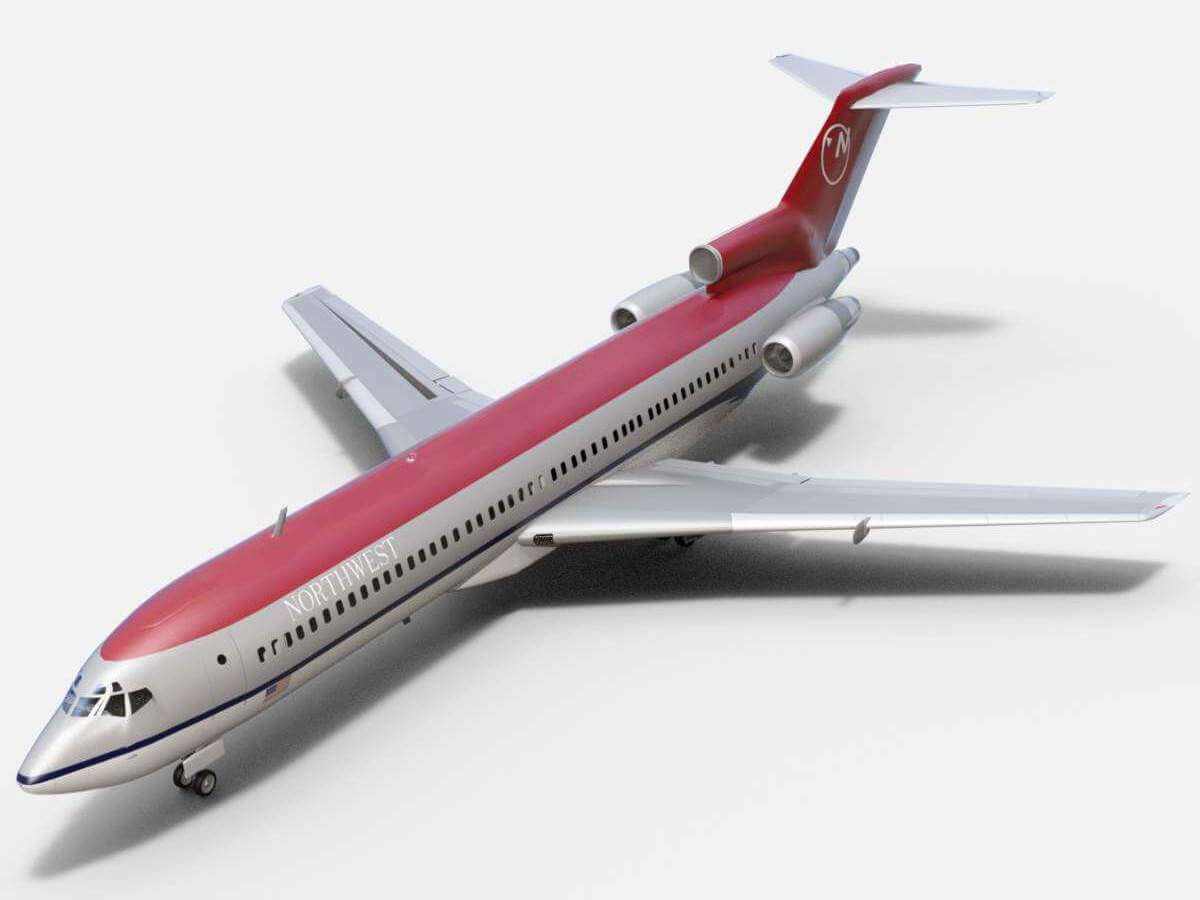 Boeing 727-200 Northwest Airlines 3D Model by Dreamscape Studios