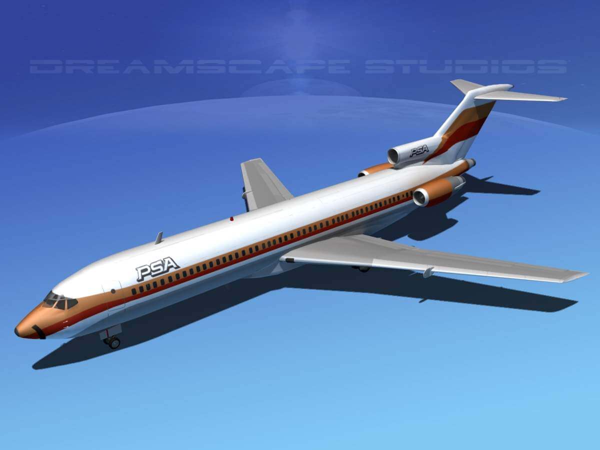 Boeing 727-200 PSA 3D Model by Dreamscape Studios