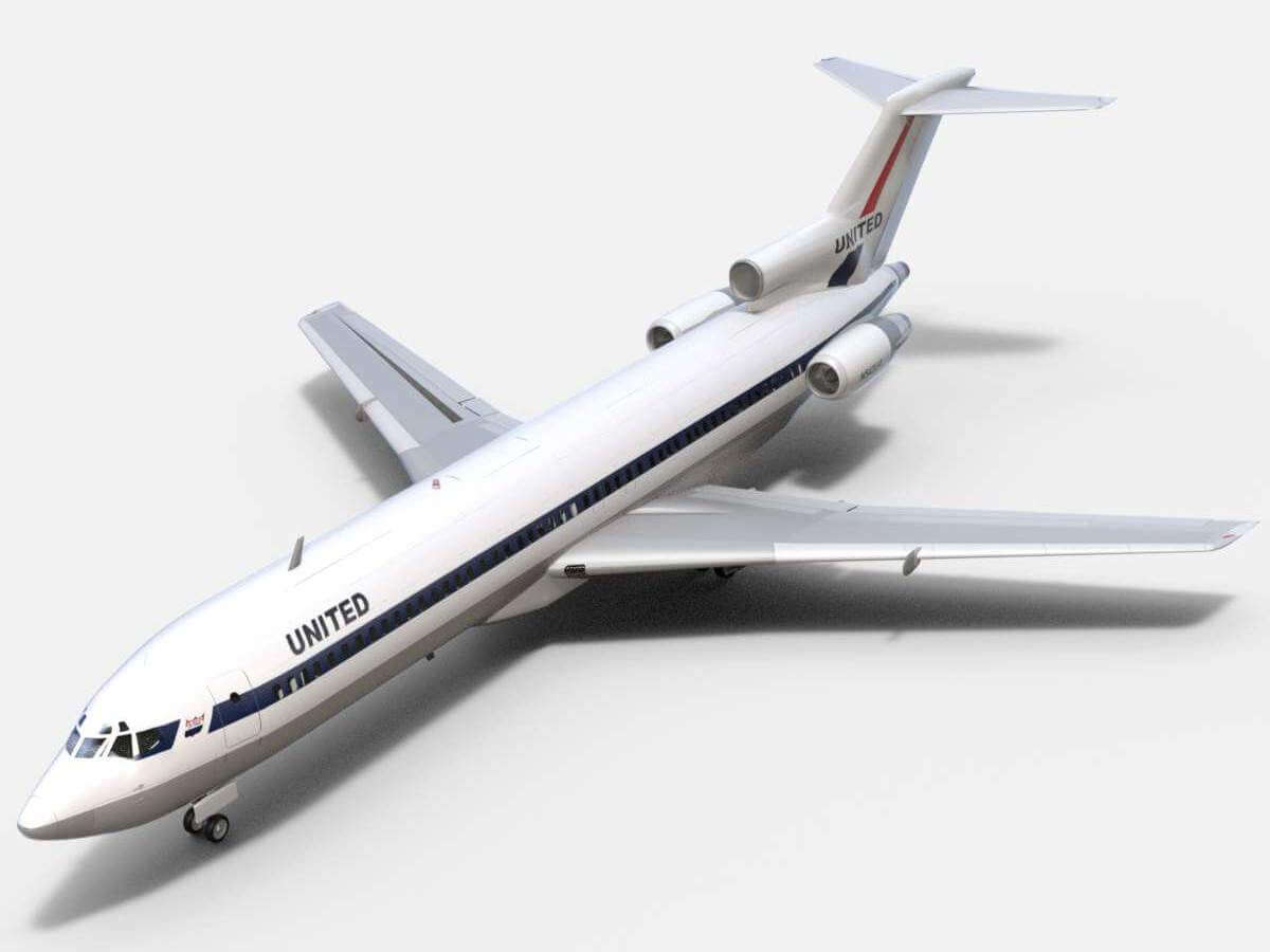 Boeing 727-200 United Airlines 3D Model by Dreamscape Studios